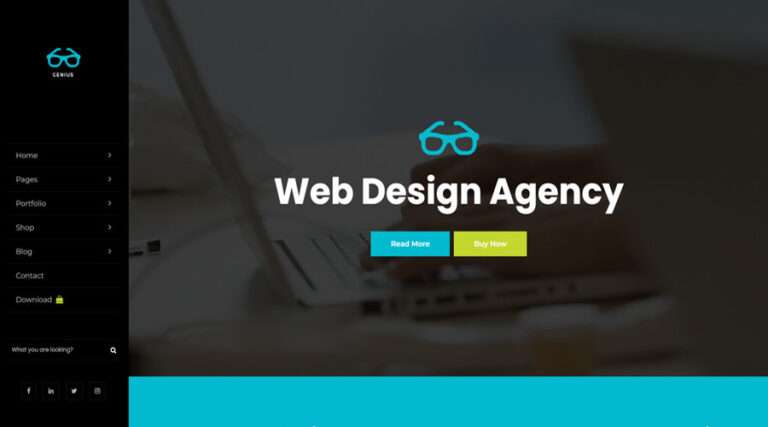 Genius - Free Digital Agency HTML Bootstrap Website Template - CSS Codex