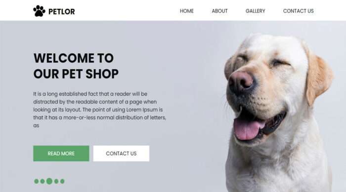 Petlor - Free Pet Shop HTML Bootstrap Website Template - CSS Codex
