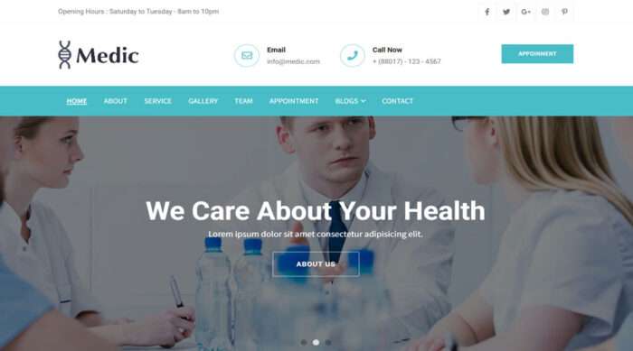 Medic - Free Bootstrap Medical & Healthcare Website Template